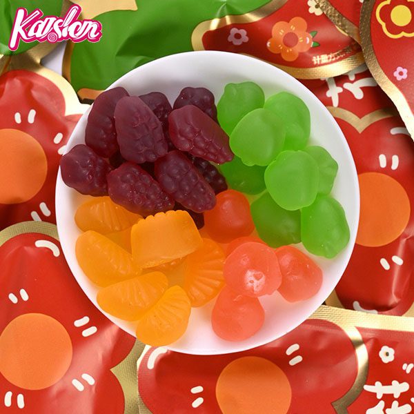 Colorful fruit gummy candy details pictures: